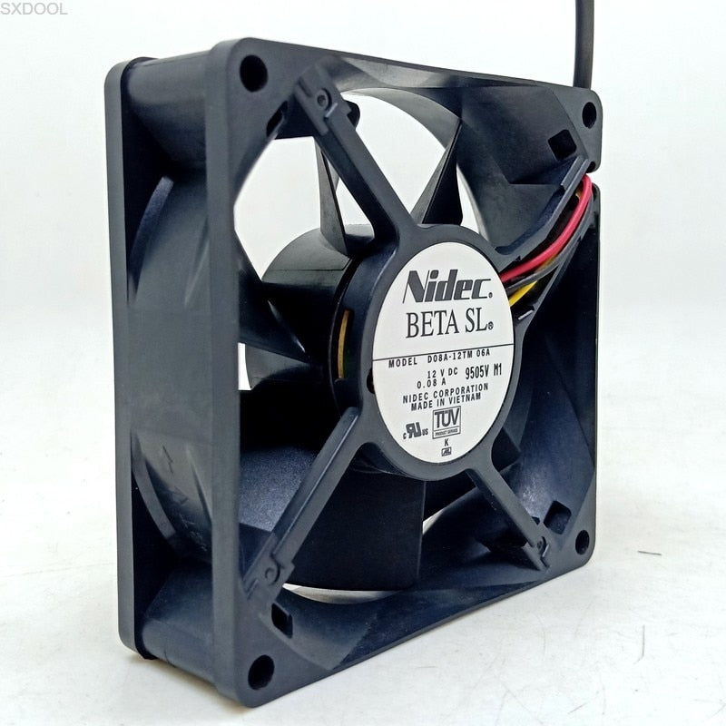 Nidec D08A-12TM06A 12V DC 80x80x25mm Brushless Cooling Fan ...