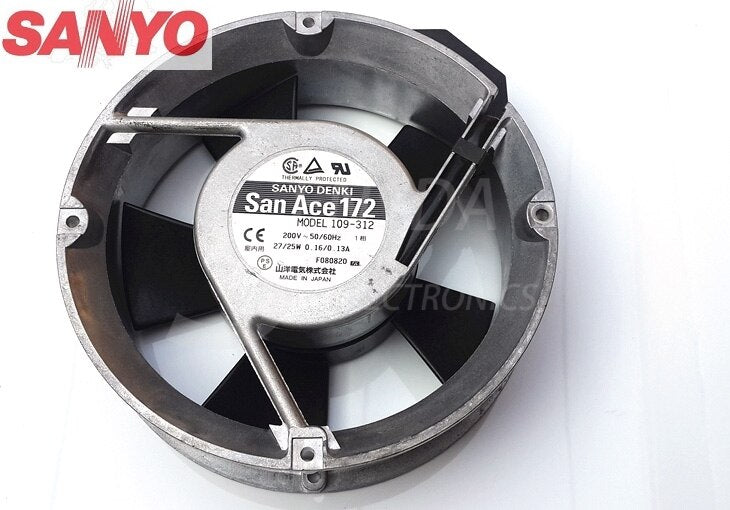 Sanyo 109-312 AC 200V 27/25W Unique 17cm Cooling Fan – COOLINGFANSTORE